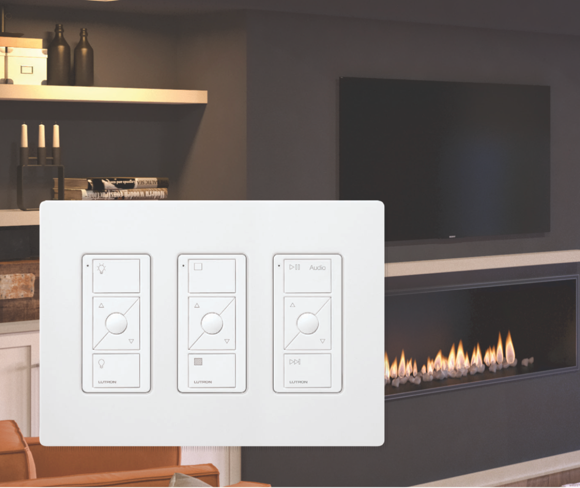 Lutron RA2 Select Pico Wireless Shade Controls with Raise and Lower Remotely PM2-3BRL | Meerkat Home