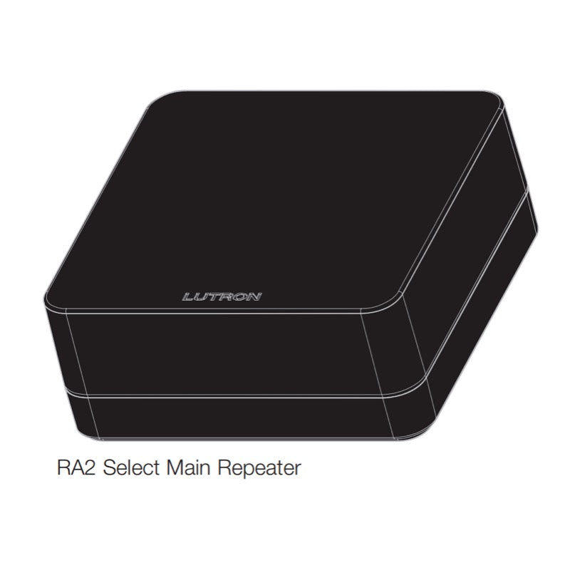 Lutron RA2 Select Black Main Repeater RRM-SEL-REP2-BL | Meerkat Home