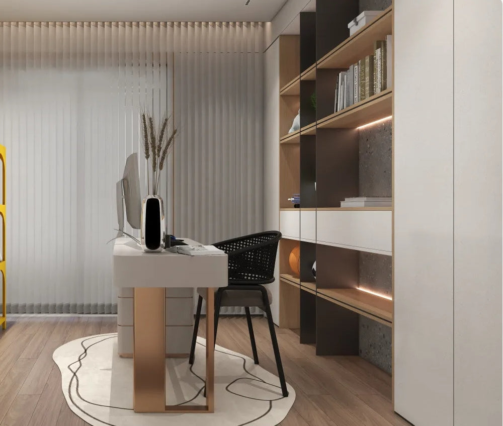 Serene Elegance Custom-made Study Room Custom Design in Minimalist ...