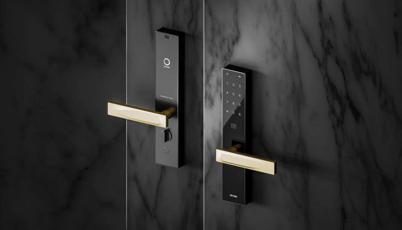 WiFi Smart Door Lock Black handle | Meerkat Home