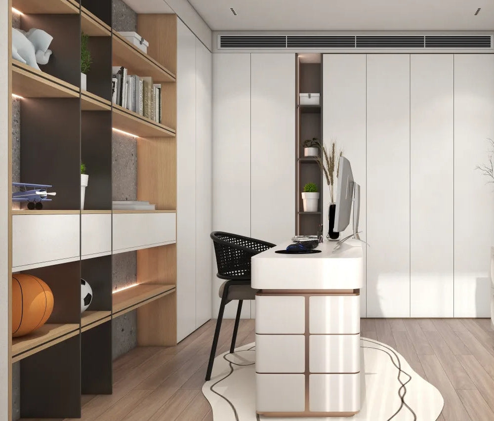 Serene Elegance Custom-made Study Room Custom Design in Minimalist ...
